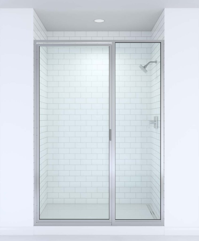 Framed Swing Door with Inline Panel | Splendor Glass