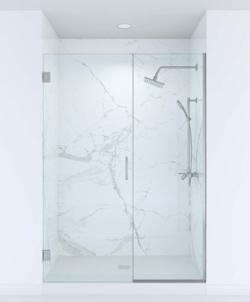 Heavy Glass Single Swing Door with Channel | Splendor Glass