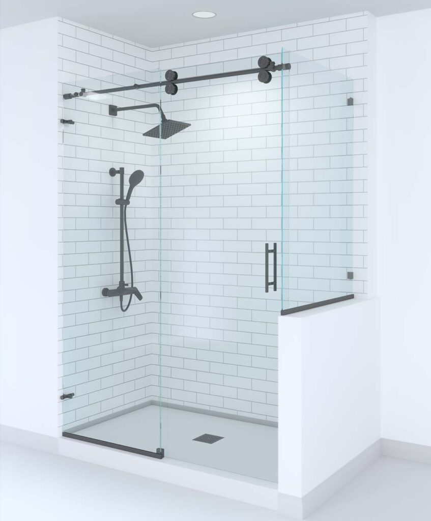 Galileo Heavy Stationary Panel with Bypass Sliding Door and Return ...