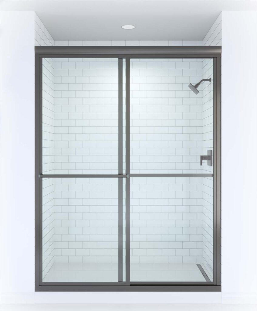 Framed Full Height Bypass Sliding Door | Splendor Glass