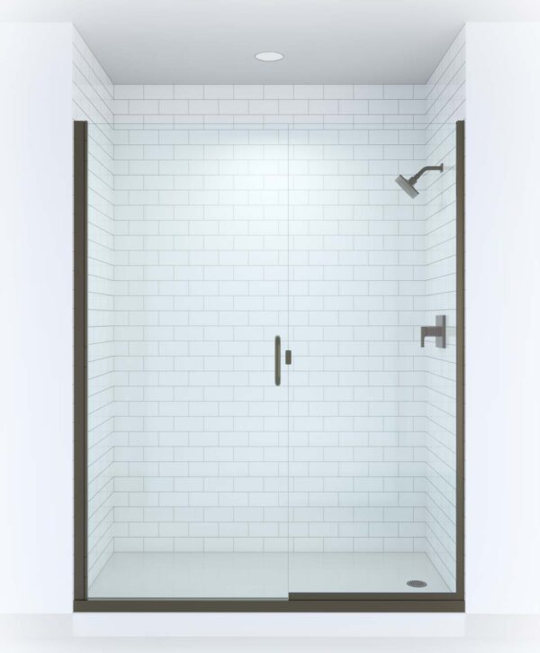 EuroLux Heavy Glass Stationary Panel with ¼” Single Door | Splendor Glass