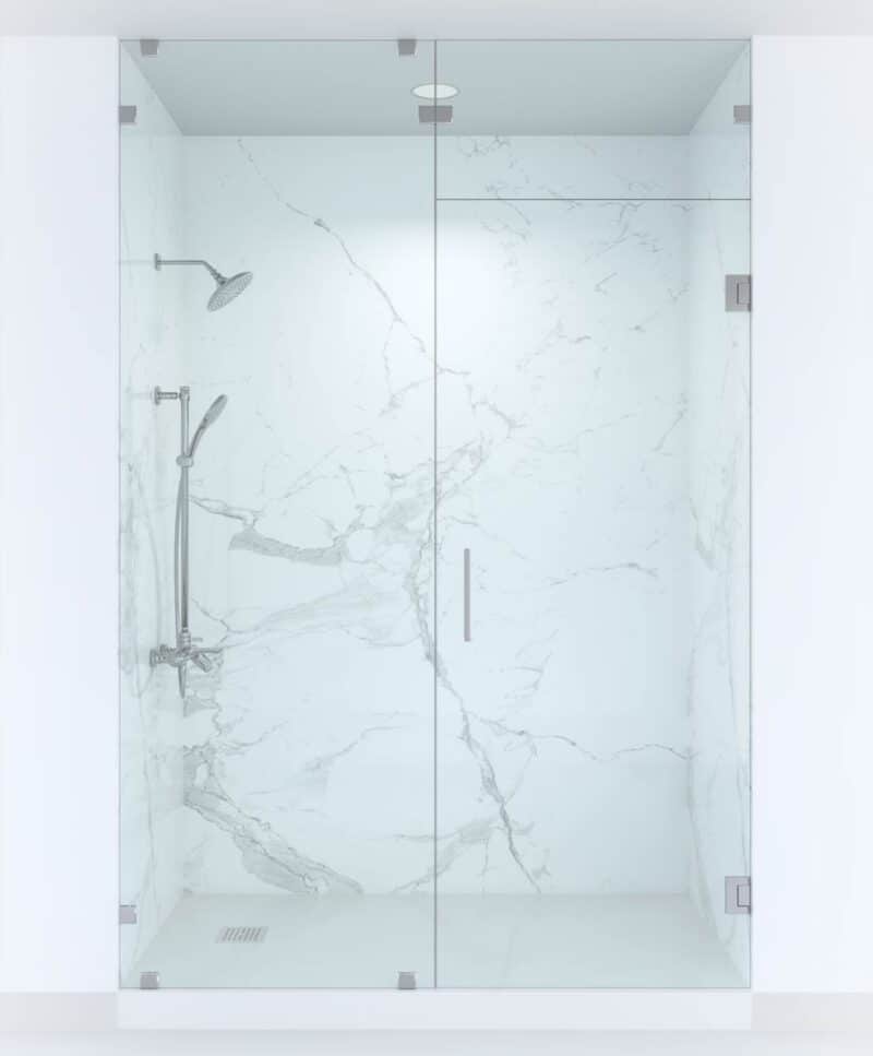 Heavy Glass Single Door with Inline Panel and Operable Transom ...