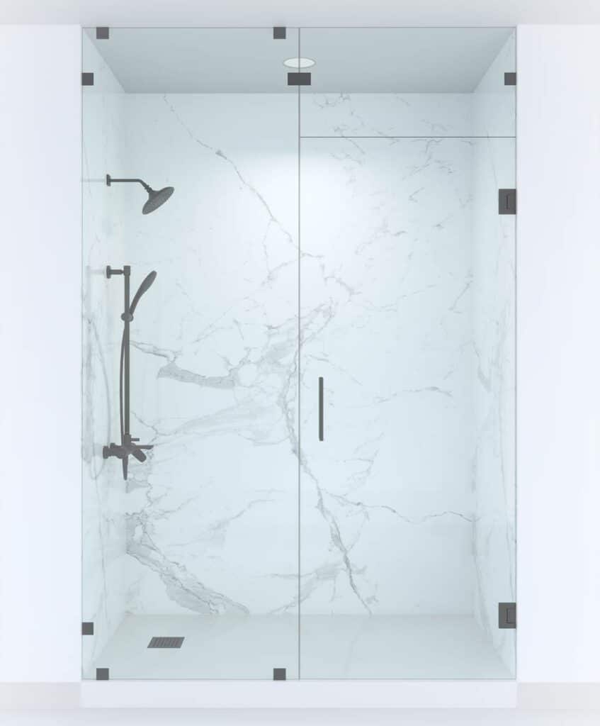 Heavy Glass Single Door with Inline Panel and Operable Transom ...