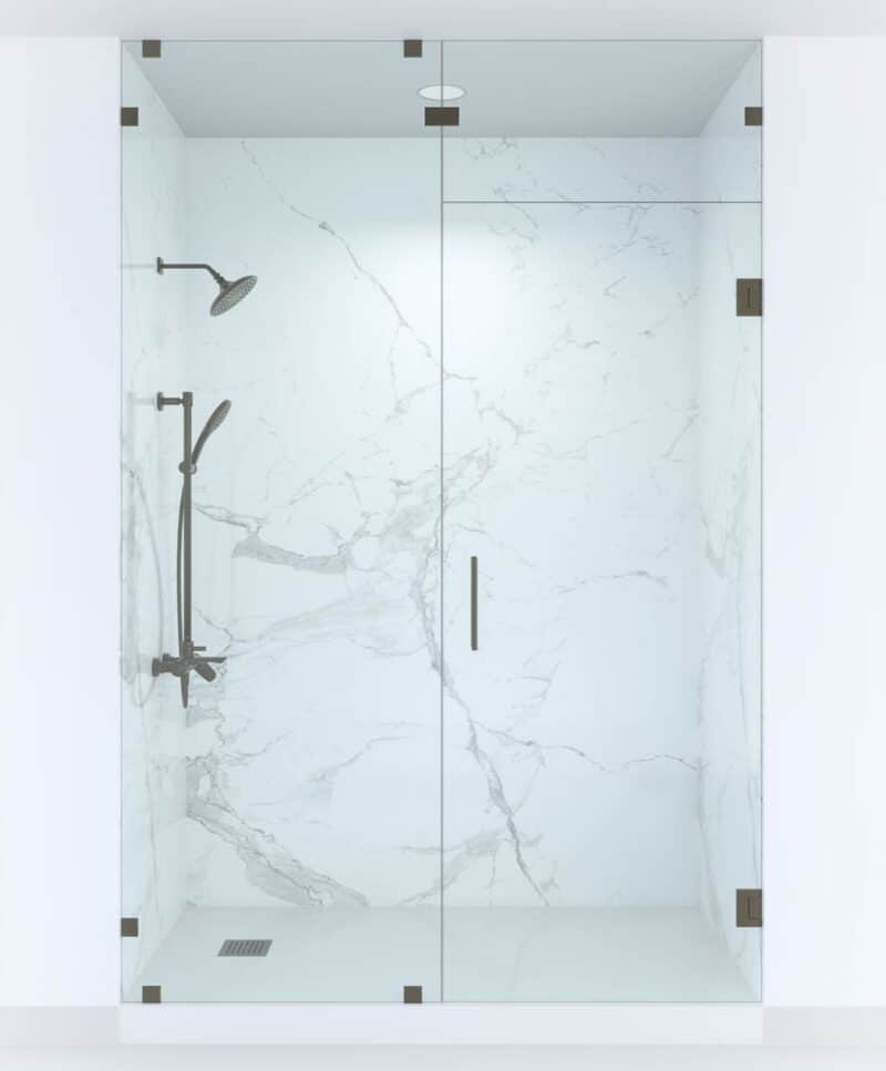Heavy Glass Single Door with Inline Panel and Operable Transom ...