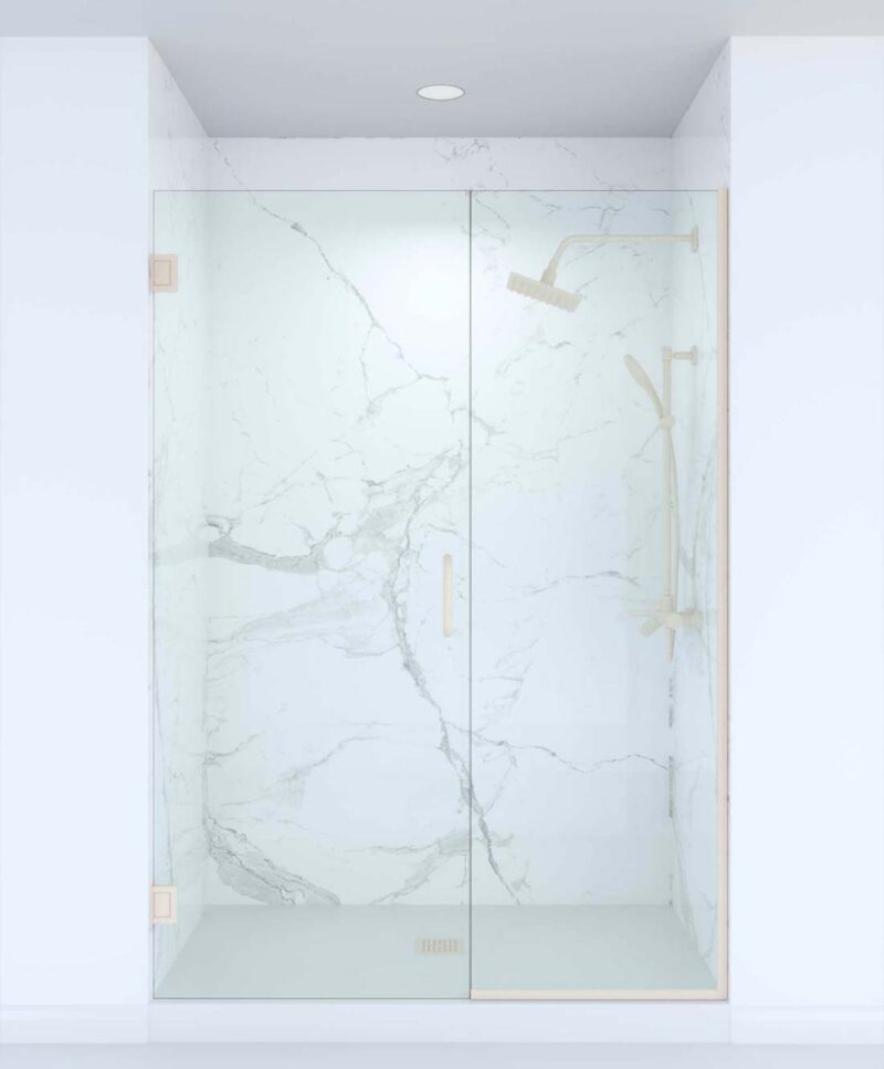 Heavy Glass Single Swing Door with Channel | Splendor Glass