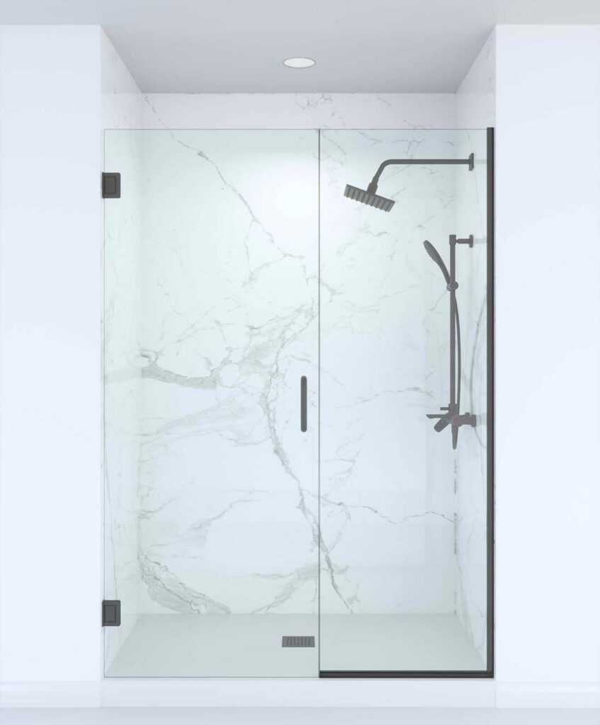 Heavy Glass Single Swing Door with Channel | Splendor Glass