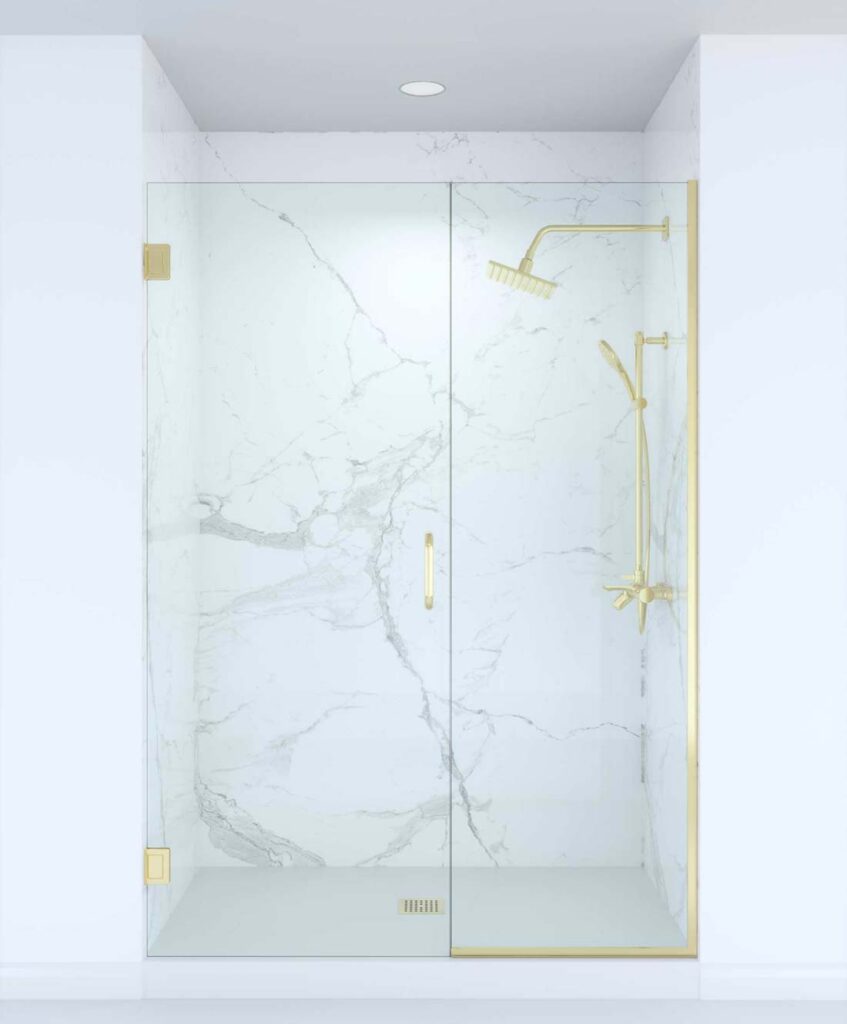 Heavy Glass Single Swing Door with Channel | Splendor Glass