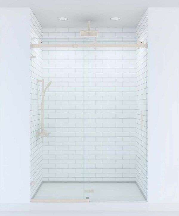 Barcelona Heavy Stationary Panel with Bypass Sliding Door | Splendor Glass