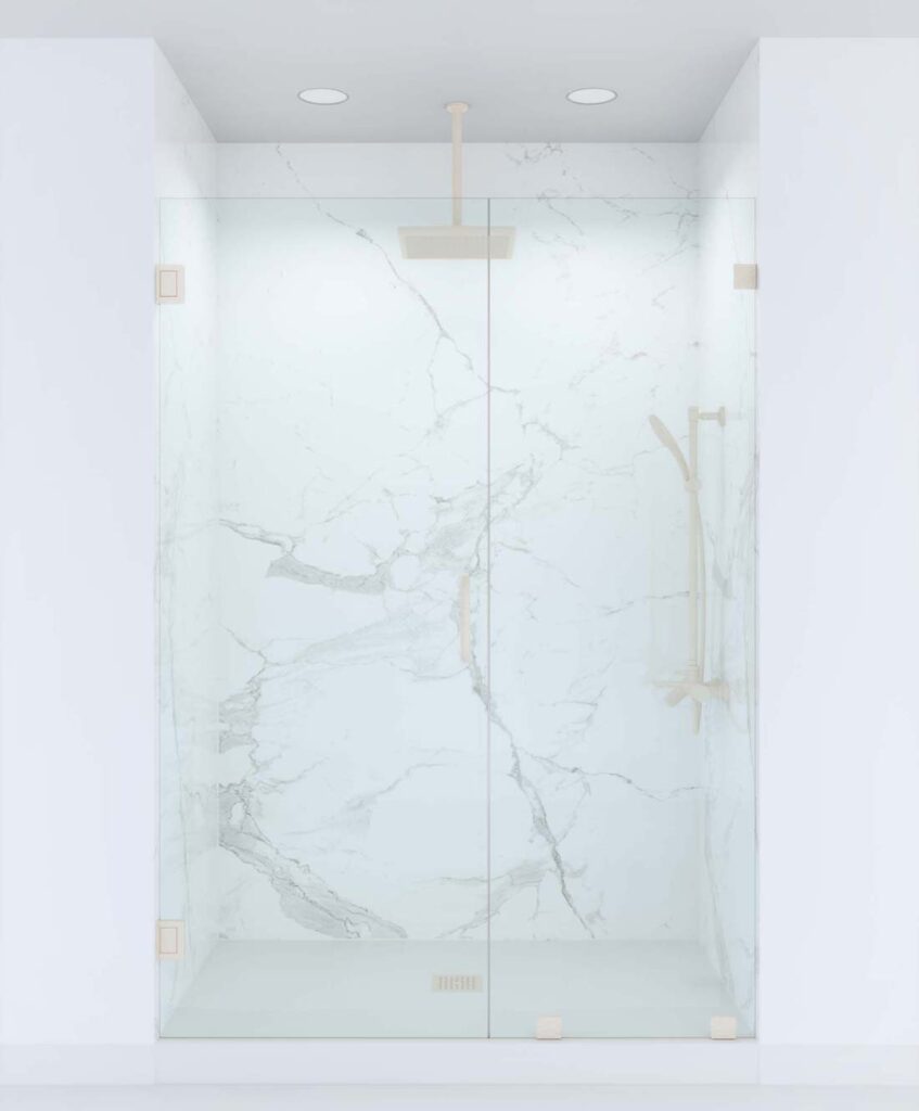 Heavy Glass Single Swing Door with Clips | Splendor Glass