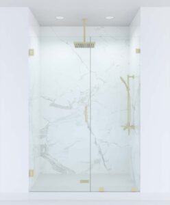 Heavy Glass Single Swing Door with Clips | Splendor Glass