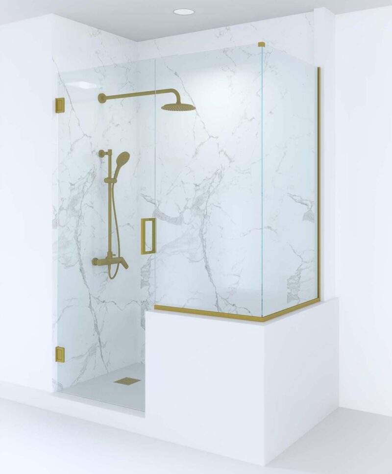 Heavy Glass Swing Door with Inline Buttress Panel and Return Panel ...